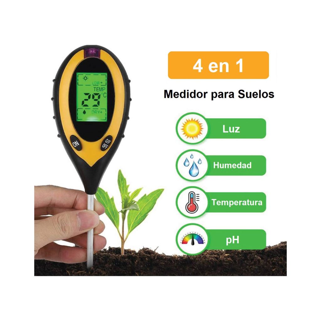Medidor de pH, humedad, temperatura y luz de suelo YH-Soil4in1 ...
