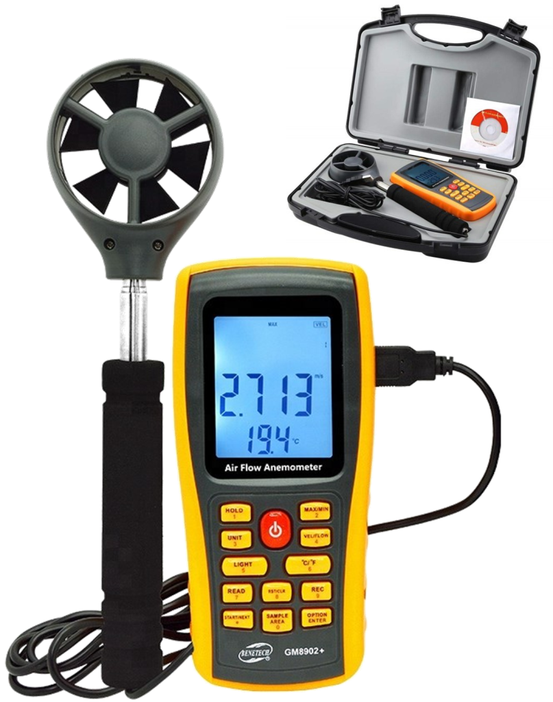 ANEMOMETRO TERMOMETRO DIGITAL DATA LOGGER, GM8902+ Benetech – BIOSAN ...