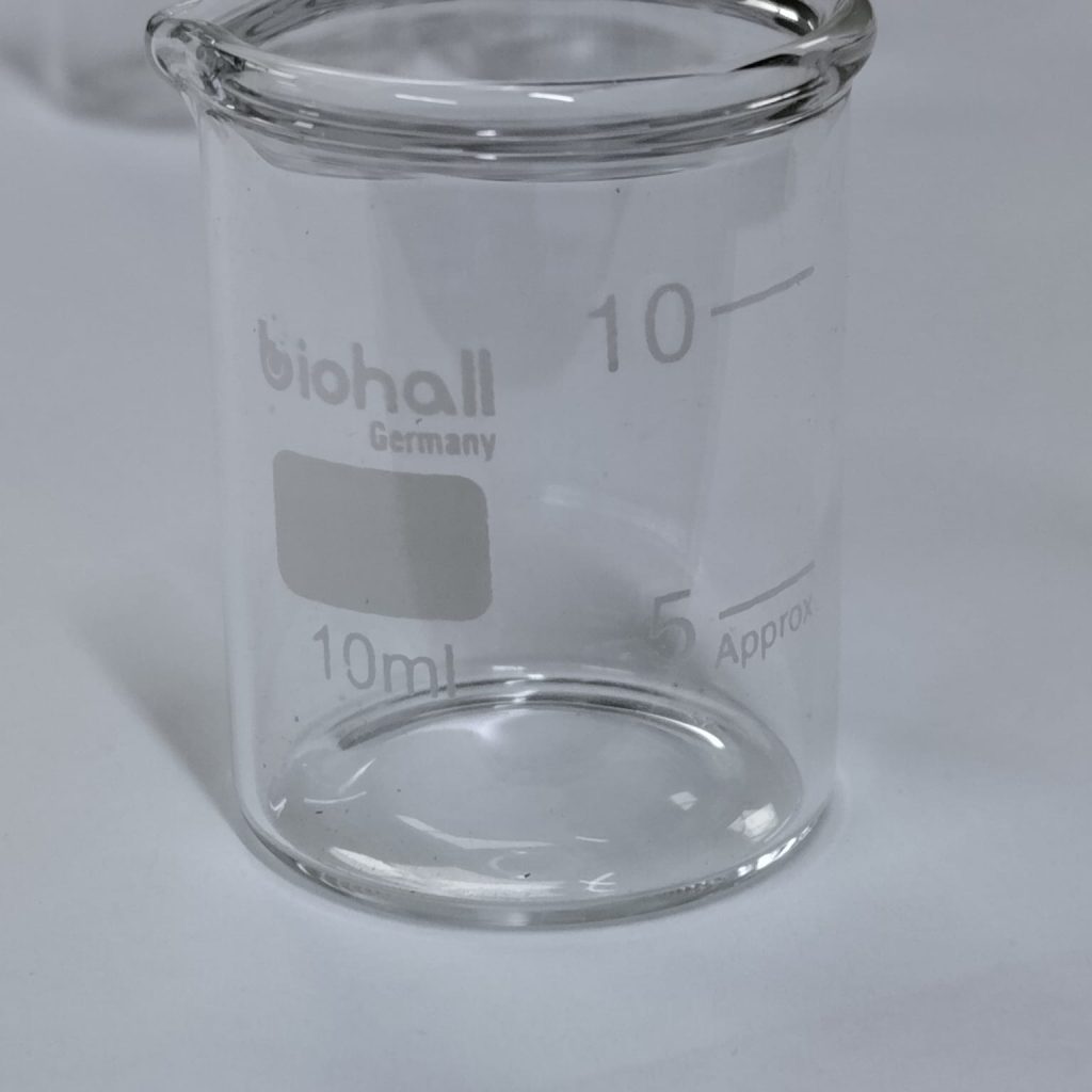 VASO DE VIDRIO GRADUADO BORO 3.3 DE 10ML – BIOHALL – BIOSAN INGENIERIA S.A.C.