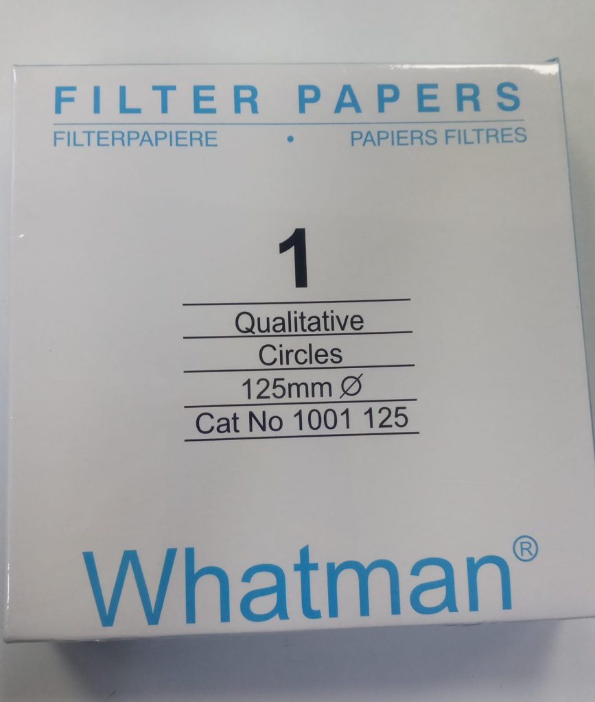 PAPEL FILTRO NUMERO 1 CON DIAMETRO DE 125mm CAJA X 100 UNIDADES, MARCA ...
