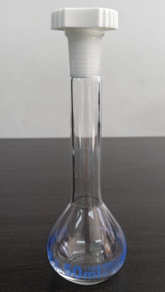 FIOLA DE VIDRIO AFORADA CLASE «A» NS 14/23 X 50 ML – ISOLAB ALEMAN – BIOSAN INGENIERIA S.A.C.